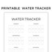 PRINTABLE Water Tracker Printable Calendar Water Tracker Planner Water ...