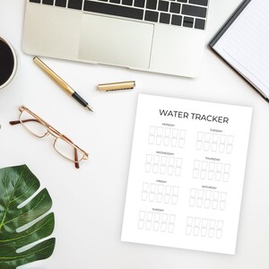 PRINTABLE Water Tracker Printable Calendar Water Tracker Planner Water ...