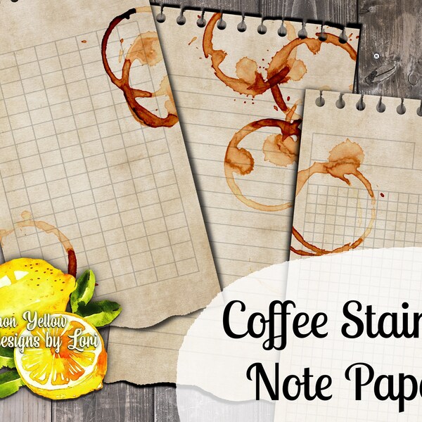 Coffee Stained Notebook - Etsy