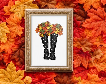 Rainboots Art Print - Etsy
