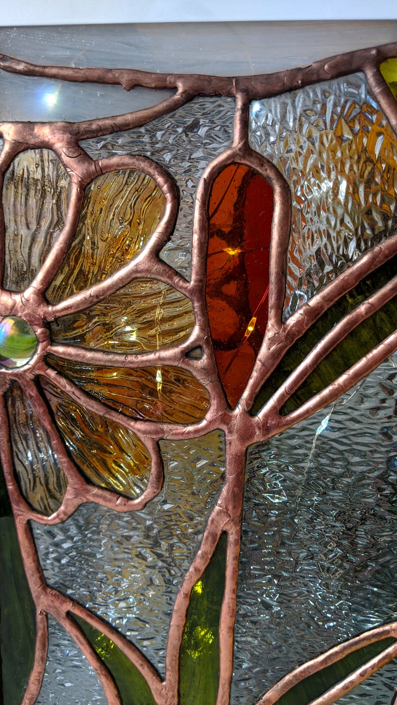 Blooming Spring Flowers Spring Summer Art Stained Glass Indoor Outdoor ...
