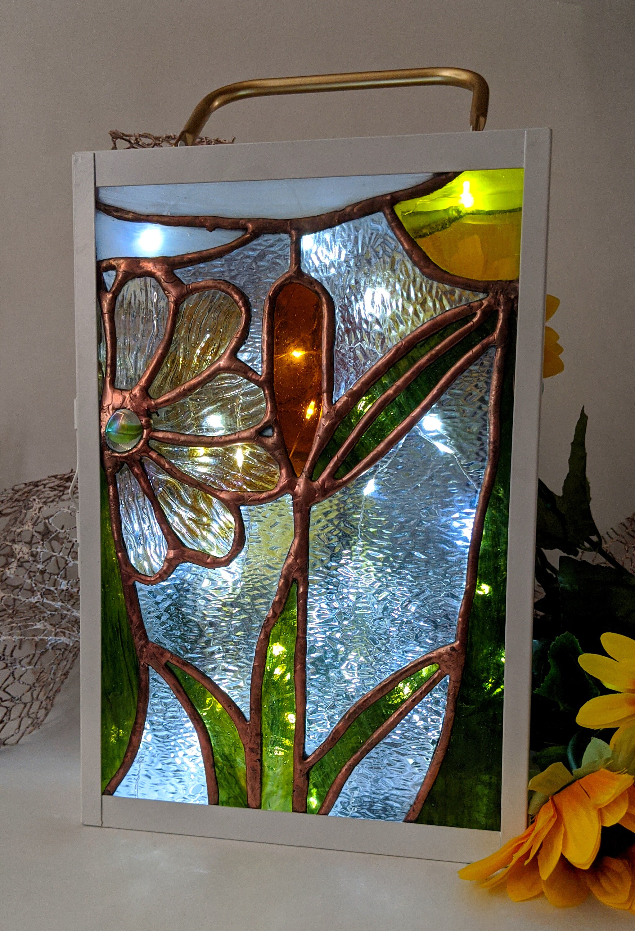 Blooming Spring Flowers Spring Summer Art Stained Glass Indoor Outdoor ...