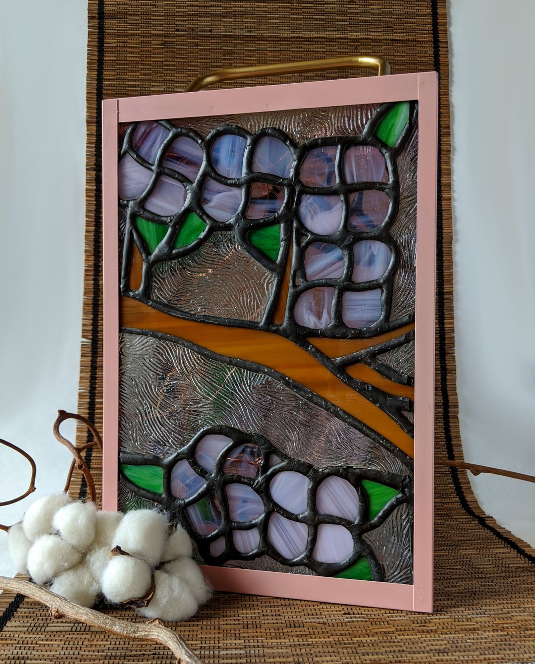 Cherry Blossoms Sakura Tree Branch Stained Glass Indoor Outdoor Decor ...