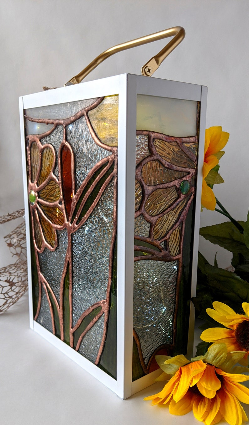 Blooming Spring Flowers Spring Summer Art Stained Glass Indoor Outdoor ...