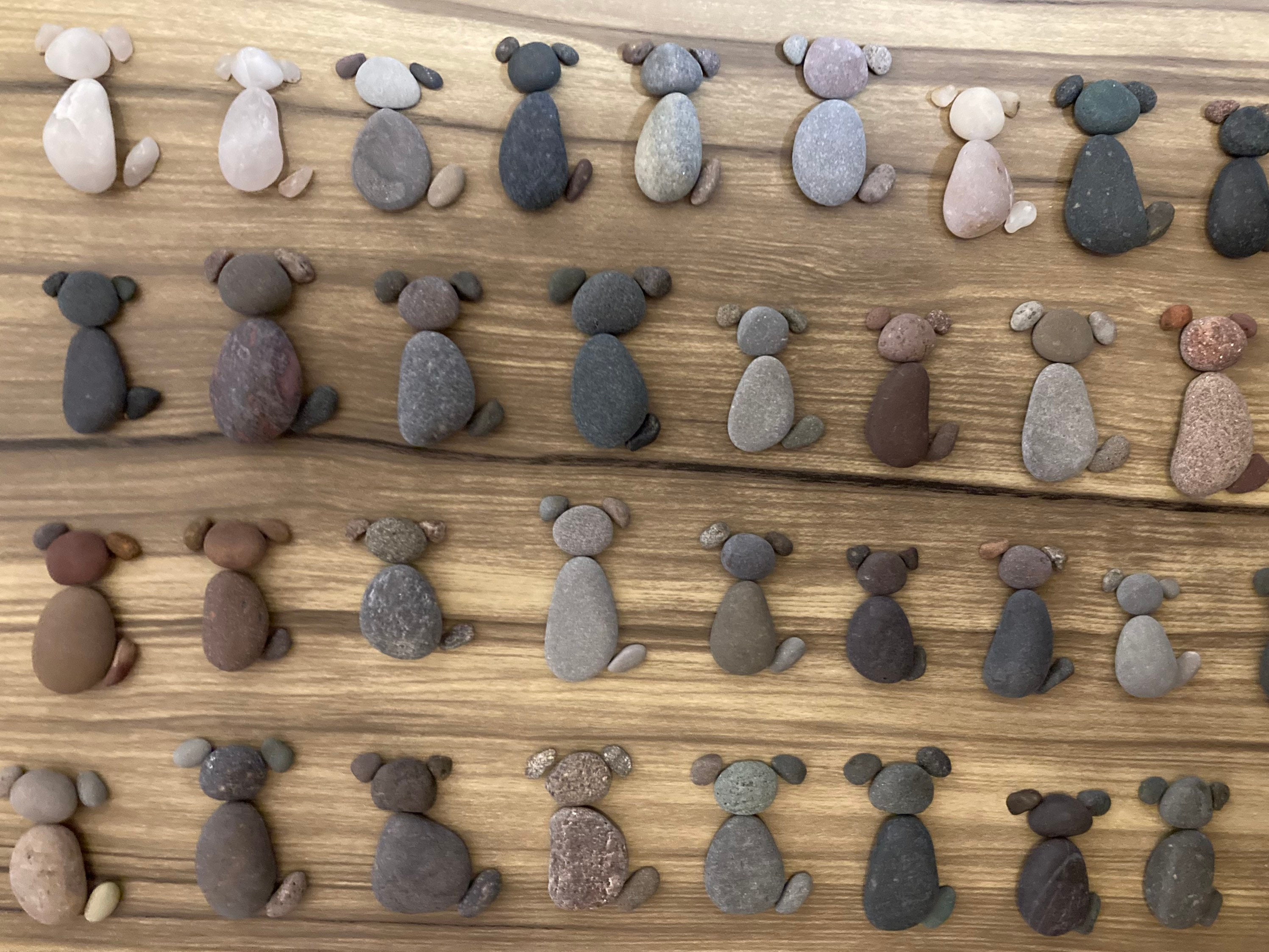 5 Pebble Dogs Pebble Art Supply Pebble Dogs Pebble Bodies - Etsy UK