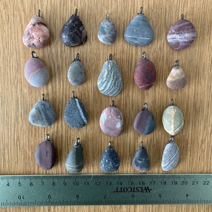 Pebble Pendant Nautical Jewellery Beach Jewellery Natural Sea Pebble ...