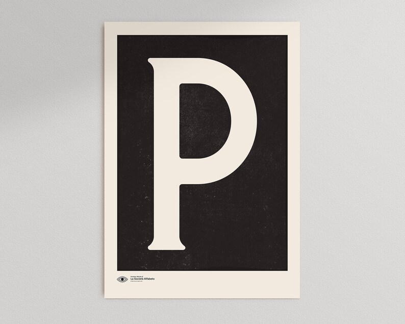 Capital Letter Wall Art Monogram Poster Art Print Letter P - Etsy
