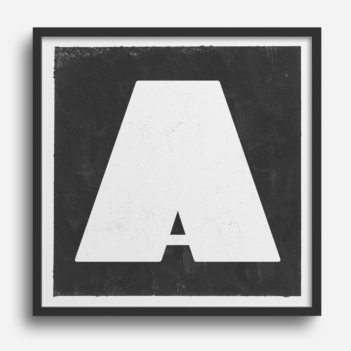 LETTER A Block Letter Square Wall Art Modern Monogram - Etsy