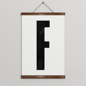 Capital Letter Wall Art | Monogram Poster Art Print | Letter F ...