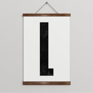 Capital Letter Wall Art | Monogram Poster Art Print | Letter L ...