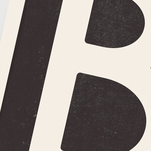 Capital Letter Wall Art | Monogram Poster Art Print | Letter B ...
