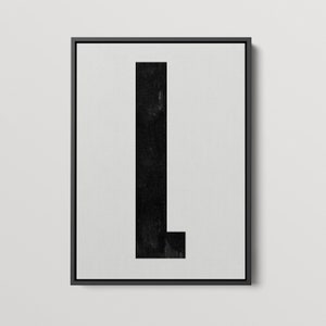 Capital Letter Wall Art | Monogram Poster Art Print | Letter L ...