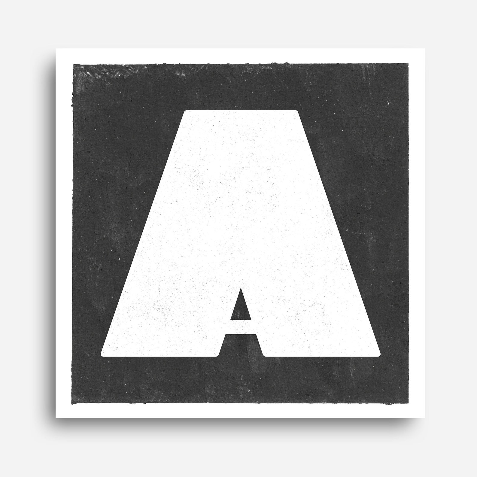 LETTER A Block Letter Square Wall Art, Modern Monogram Poster Art Print ...