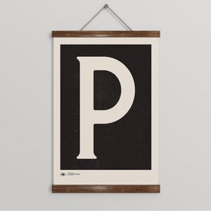 Capital Letter Wall Art | Monogram Poster Art Print | Letter P ...