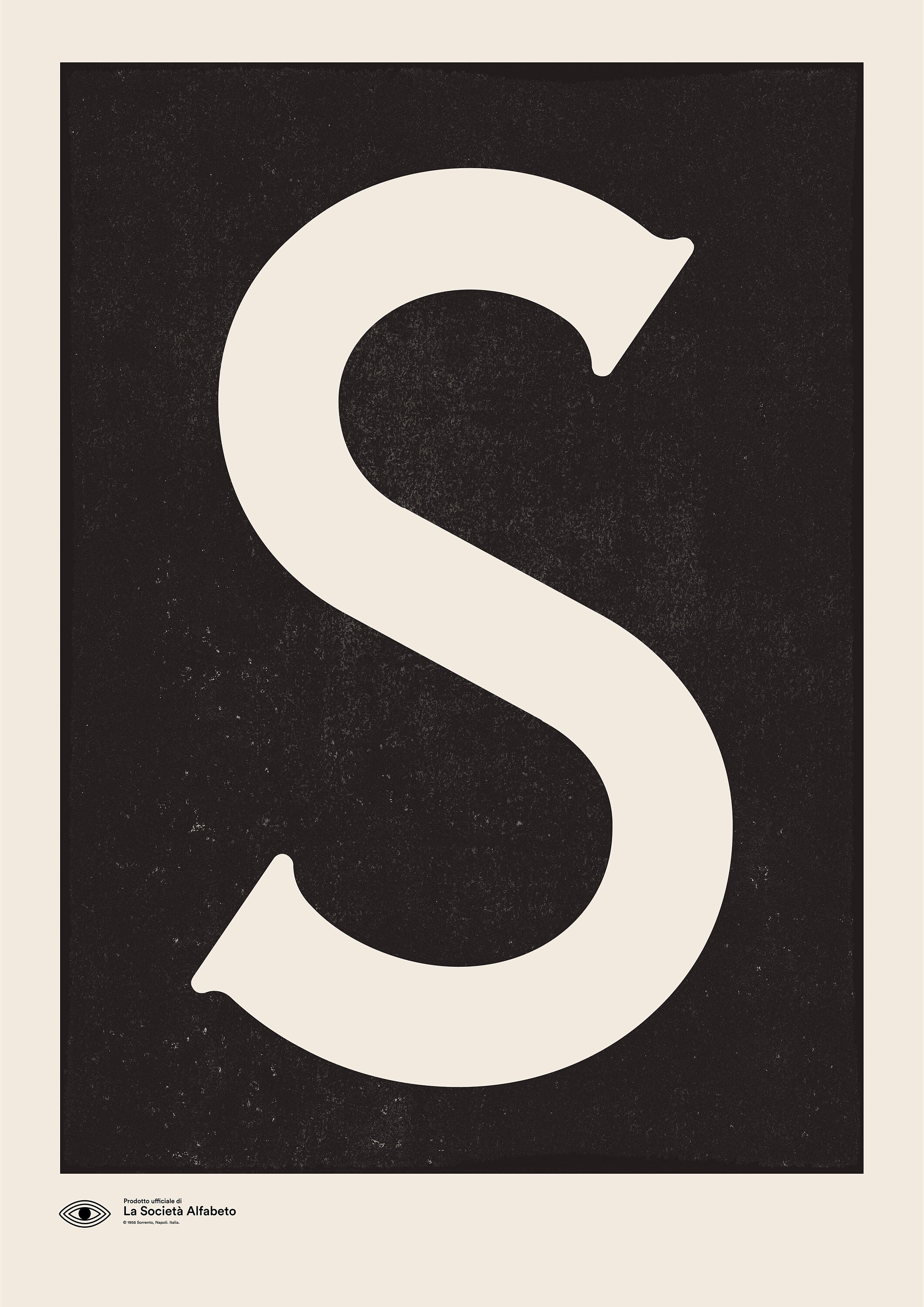 Capital Letter Wall Art | Monogram Poster Art Print | Letter S ...