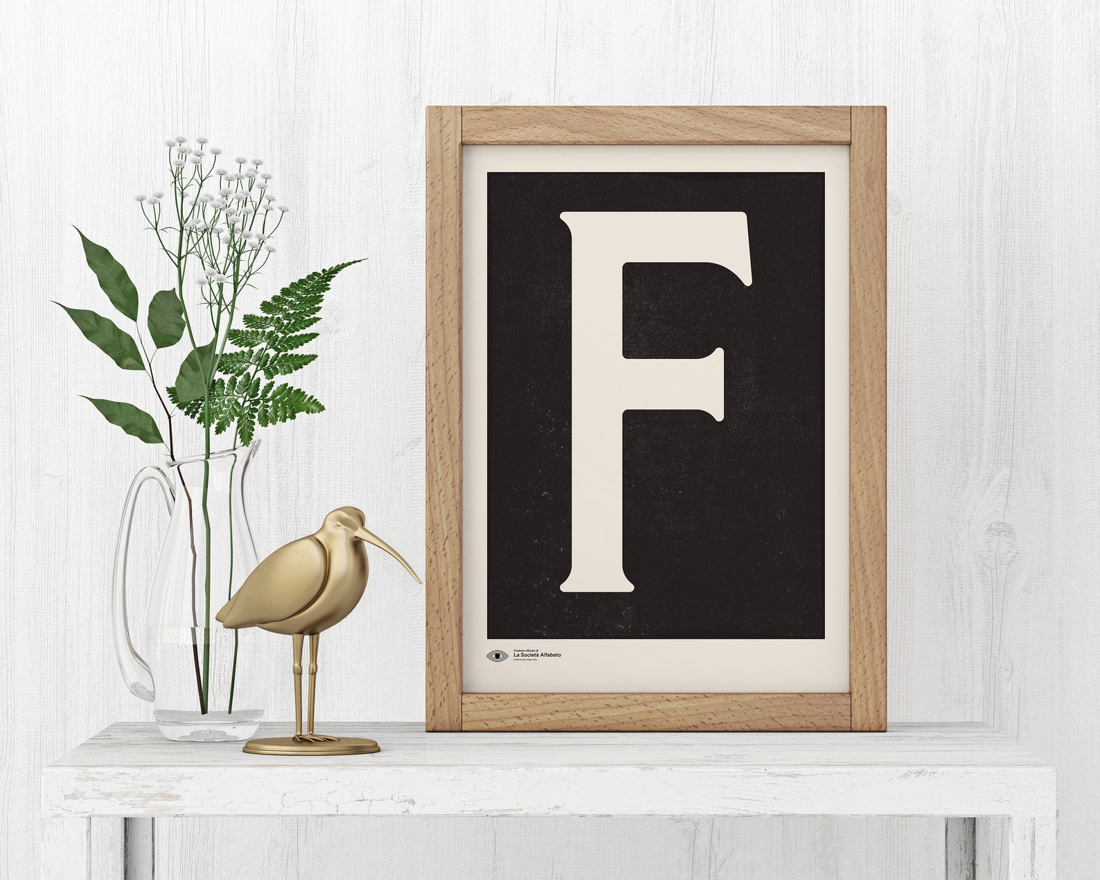 Capital Letter Wall Art | Monogram Poster Art Print | Letter F ...
