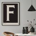 Capital Letter Wall Art | Monogram Poster Art Print | Letter F ...