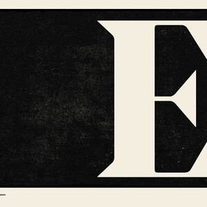 Large Wall Art, Monogram Poster Art Print, Letter E, Instant Download ...