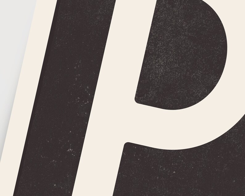 Capital Letter Wall Art Monogram Poster Art Print Letter P - Etsy