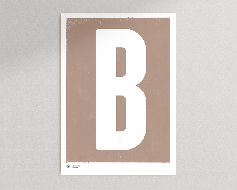 Capital Letter Wall Art Monogram Poster Art Print Letter B - Etsy