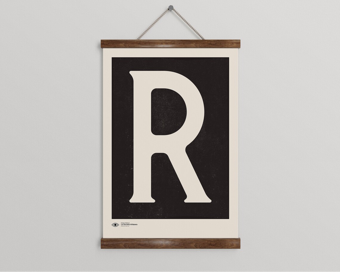 Capital Letter Wall Art Monogram Poster Art Print Letter R | Etsy