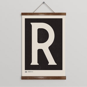 Capital Letter Wall Art | Monogram Poster Art Print | Letter R ...