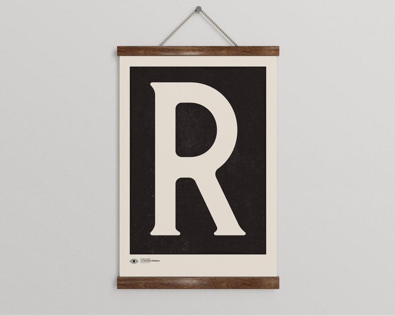Capital Letter Wall Art Monogram Poster Art Print Letter R | Etsy