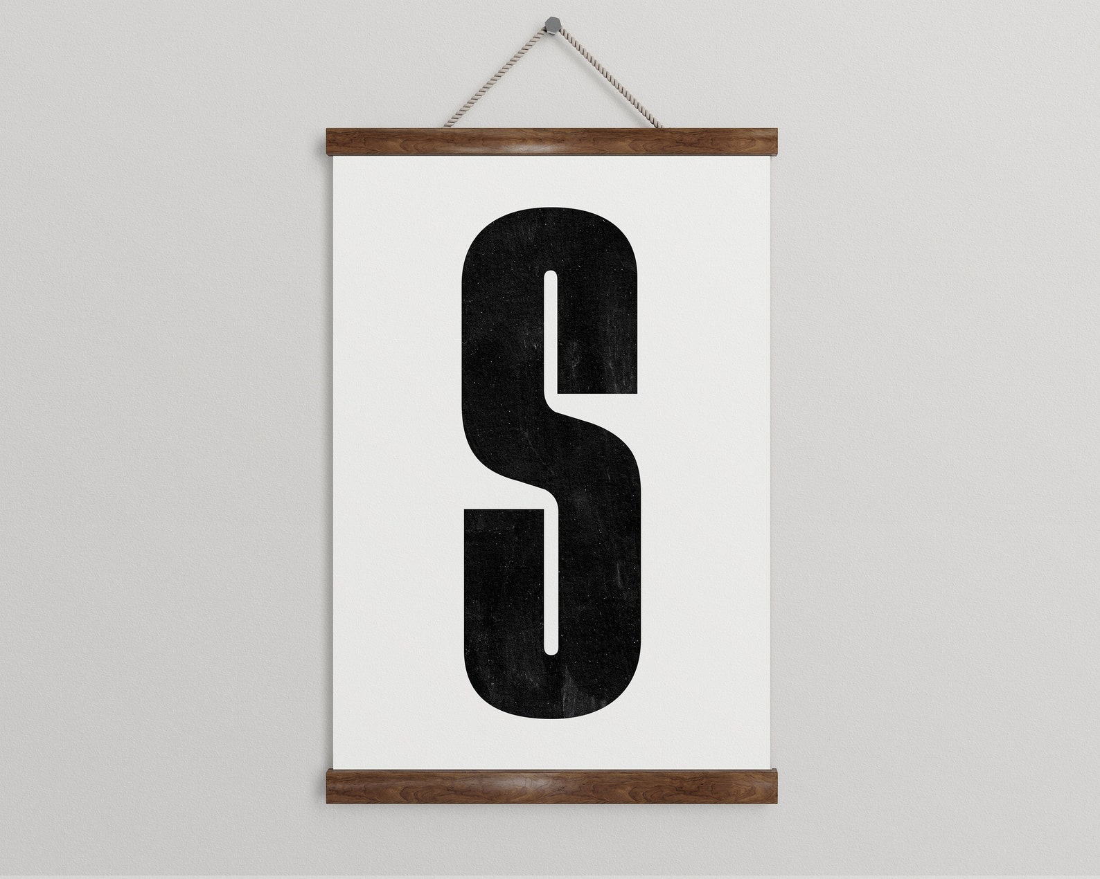 Capital Letter Wall Art | Monogram Poster Art Print | Letter S ...