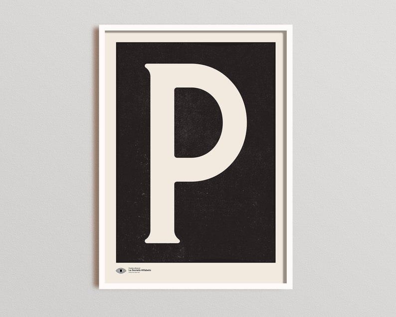 Capital Letter Wall Art Monogram Poster Art Print Letter P - Etsy