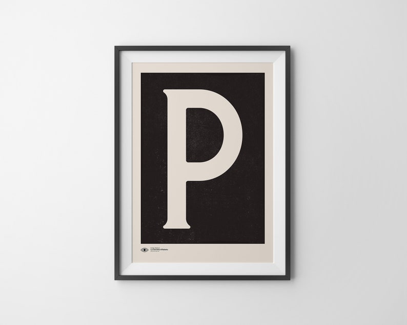 Capital Letter Wall Art Monogram Poster Art Print Letter P - Etsy