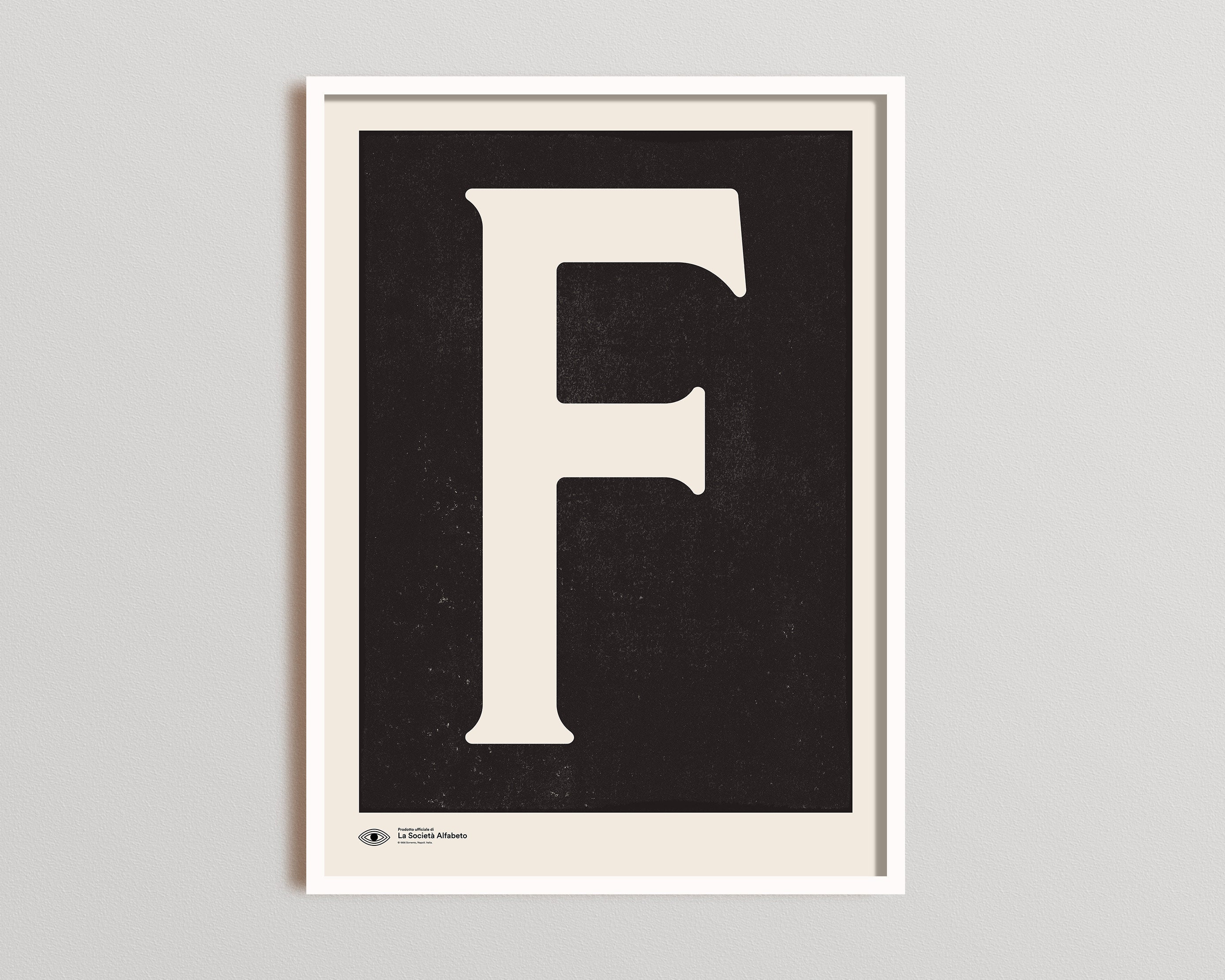 Capital Letter Wall Art | Monogram Poster Art Print | Letter F ...