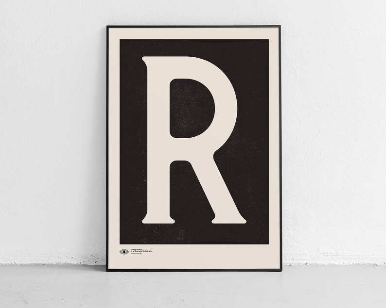 Capital Letter Wall Art Monogram Poster Art Print Letter R | Etsy