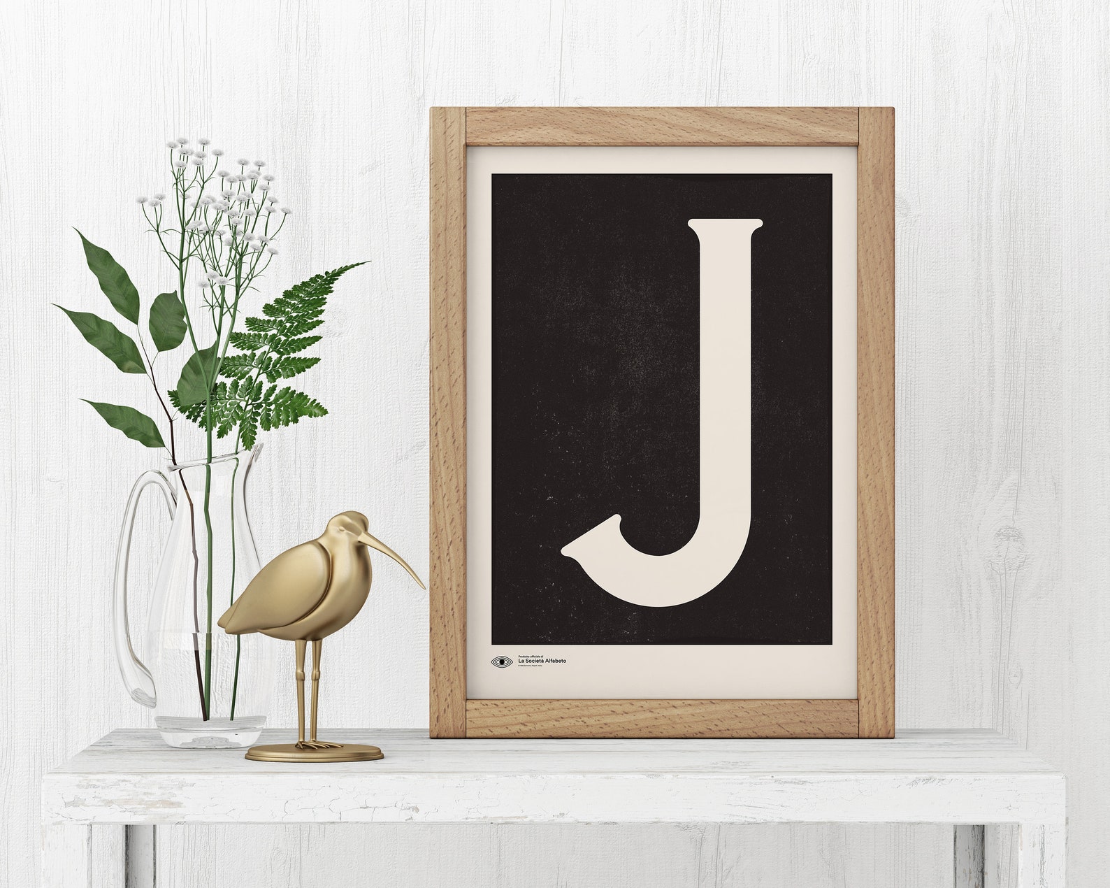Capital Letter Wall Art Monogram Poster Art Print Letter J - Etsy