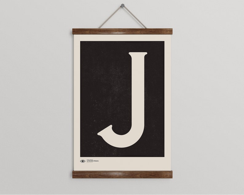 Capital Letter Wall Art Monogram Poster Art Print Letter J - Etsy