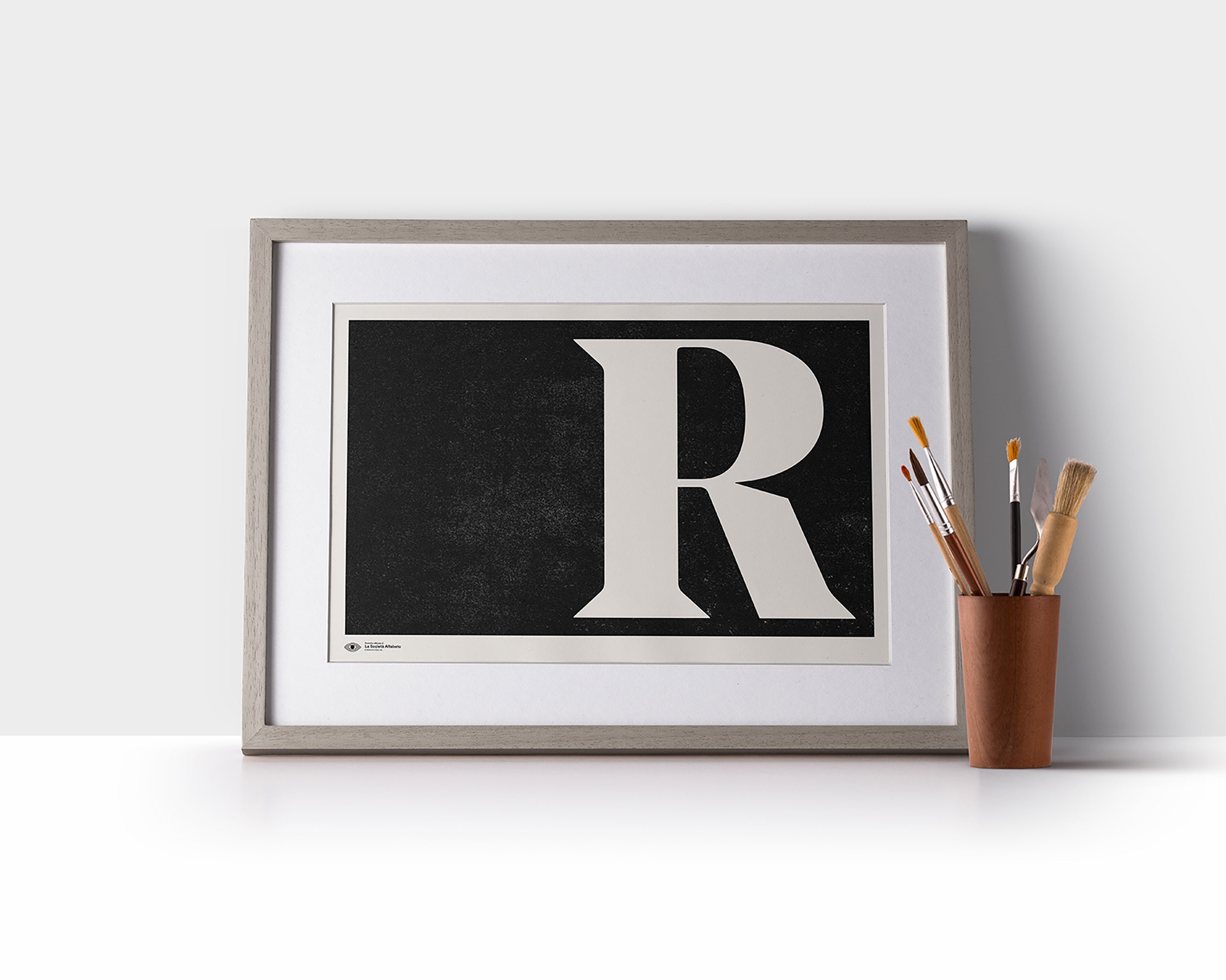 Large Wall Art Monogram Poster Art Print Letter R Instant - Etsy