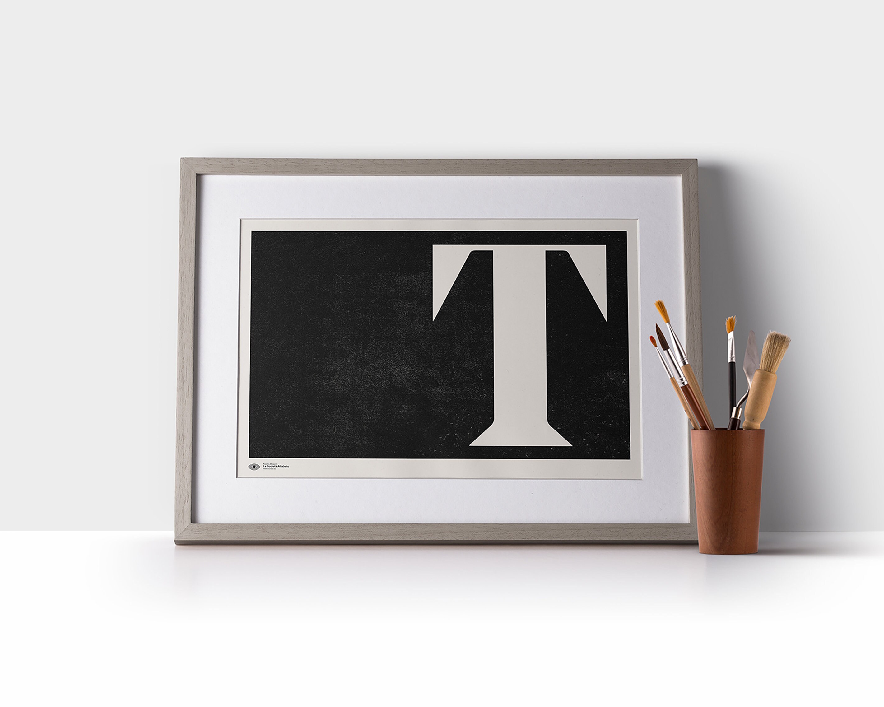 Large Wall Art, Monogram Poster Art Print, Letter T, Instant Download ...