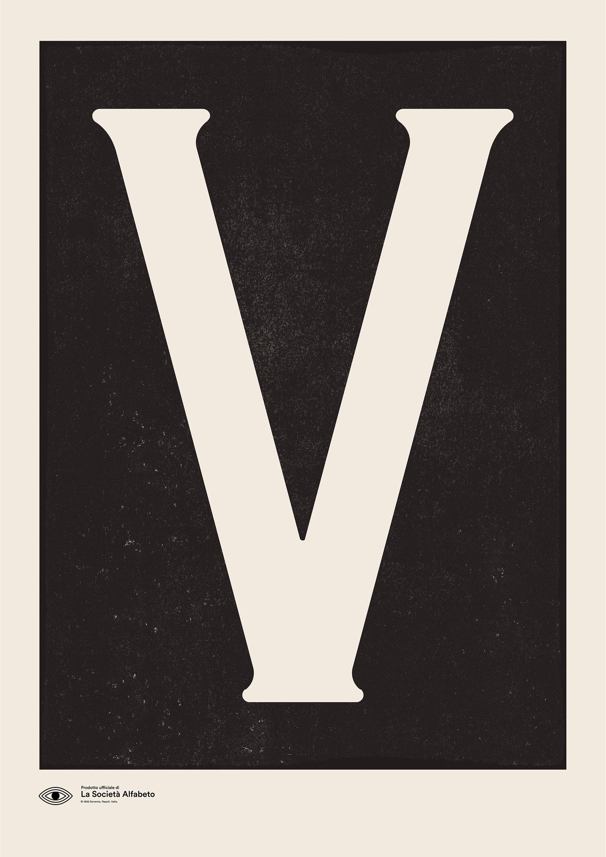 Capital Letter Wall Art Monogram Poster Art Print Letter V | Etsy