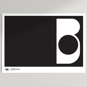 Large Wall Art, Retro Monogram Poster Art Print, Letter B, Instant ...