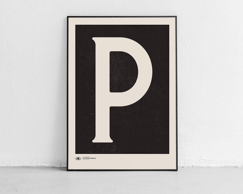 Capital Letter Wall Art Monogram Poster Art Print Letter P - Etsy
