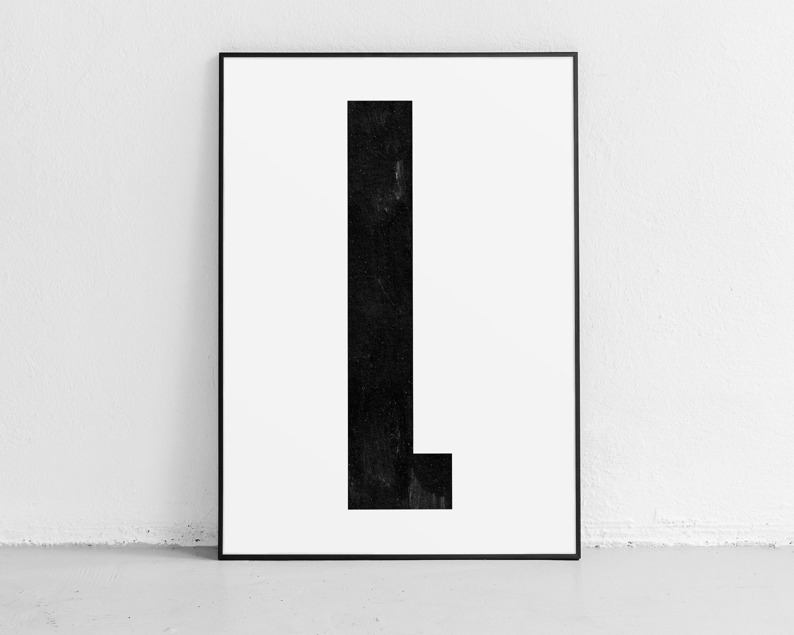 Capital Letter Wall Art | Monogram Poster Art Print | Letter L ...