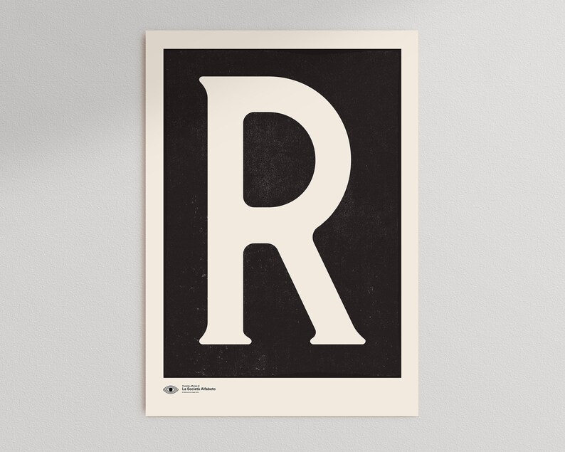 Capital Letter Wall Art Monogram Poster Art Print Letter R | Etsy