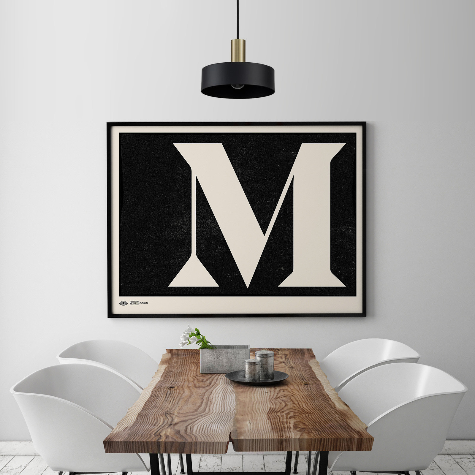 Large Wall Art, Monogram Poster Art Print, Letter M, Instant Download ...