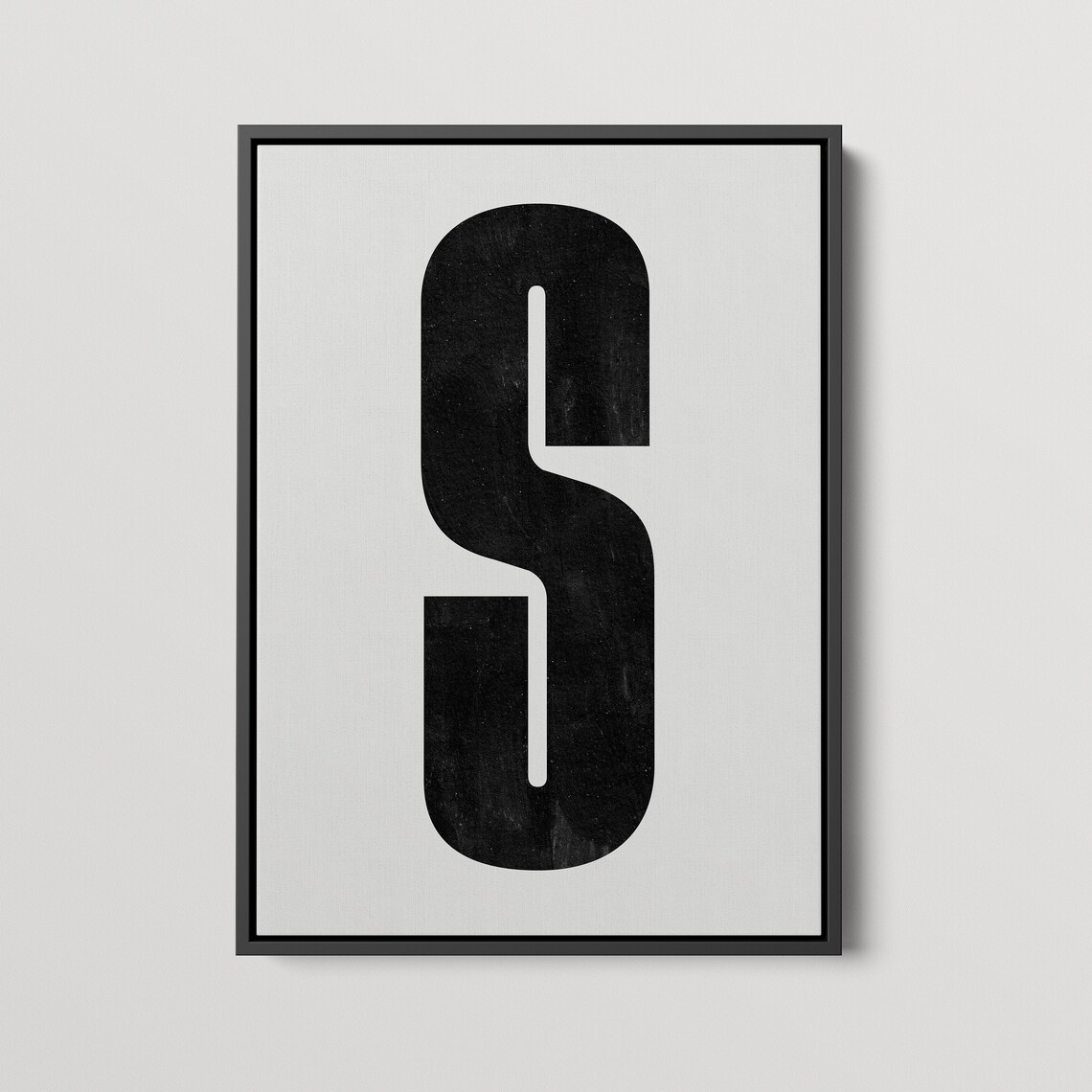 Capital Letter Wall Art | Monogram Poster Art Print | Letter S ...