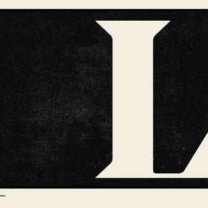 Large Wall Art, Monogram Poster Art Print, Letter L, Instant Download ...
