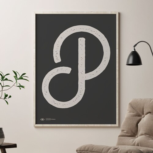 Capital Letter Wall Art Monogram Poster Art Print Letter P - Etsy