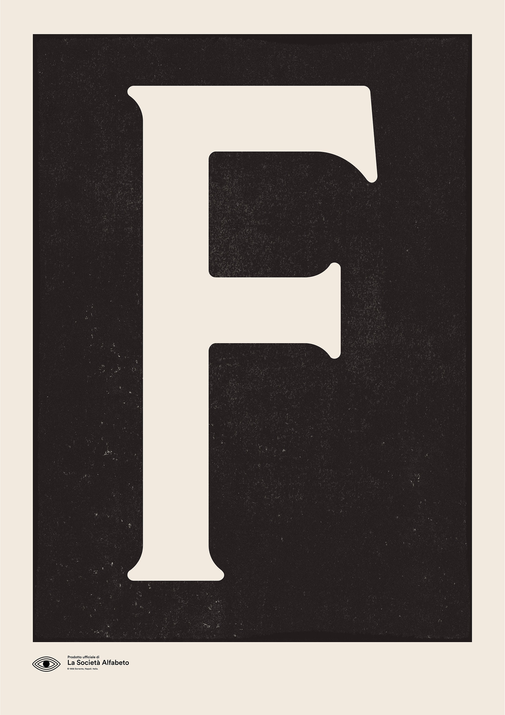 Capital Letter Wall Art | Monogram Poster Art Print | Letter F ...