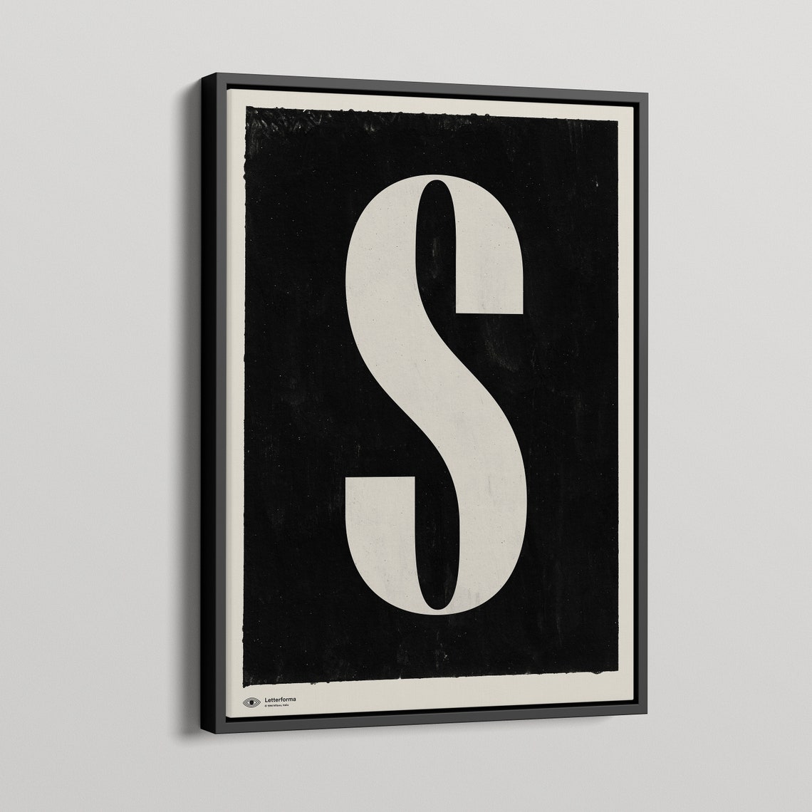 Capital Letter Wall Art Monogram Poster Art Print Letter S - Etsy