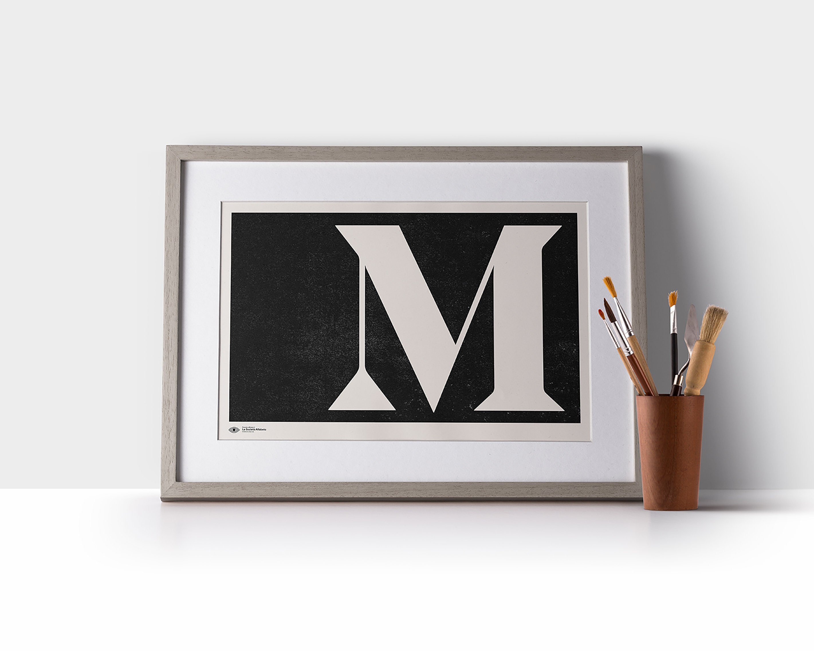 Large Wall Art, Monogram Poster Art Print, Letter M, Instant Download ...