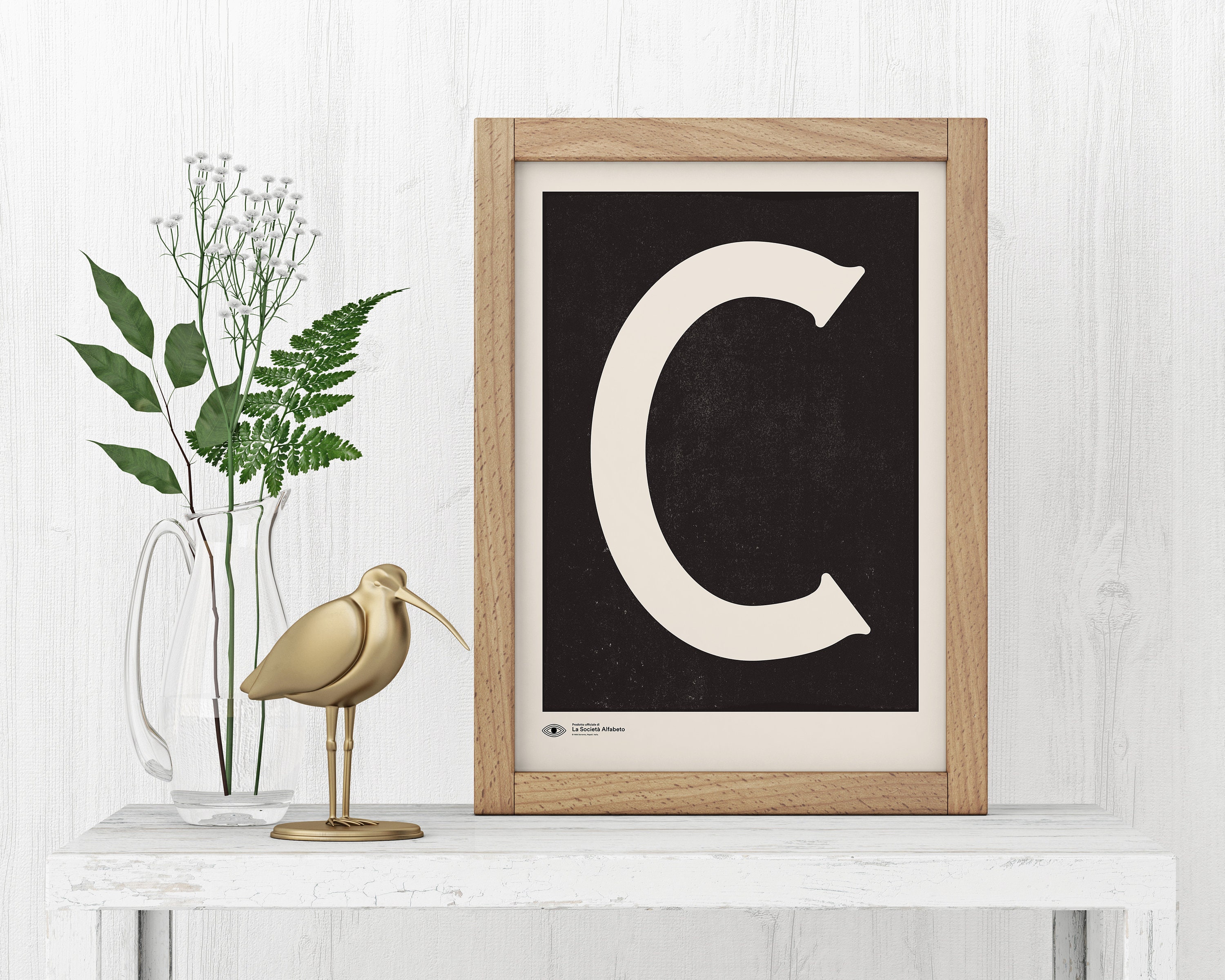 Capital Letter Wall Art | Monogram Poster Art Print | Letter C ...