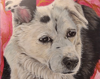 Customized Pet Portrait Hand Painted Acrylic Pet Painting - Etsy